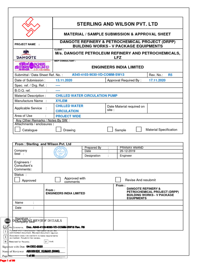 Sw13 Code 1 A545 4103 9030 VD Comm Sw13 r5 Chilled Water Pump | PDF ...