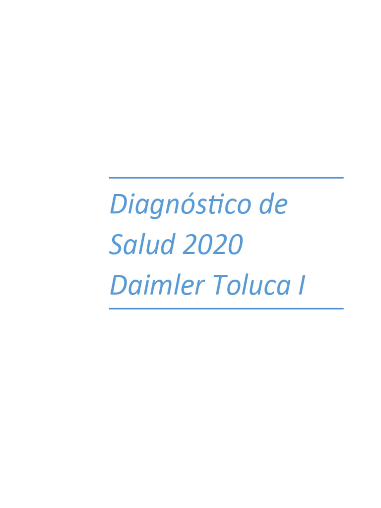Diagnostico de Salud 2020 | Descargar gratis PDF | México