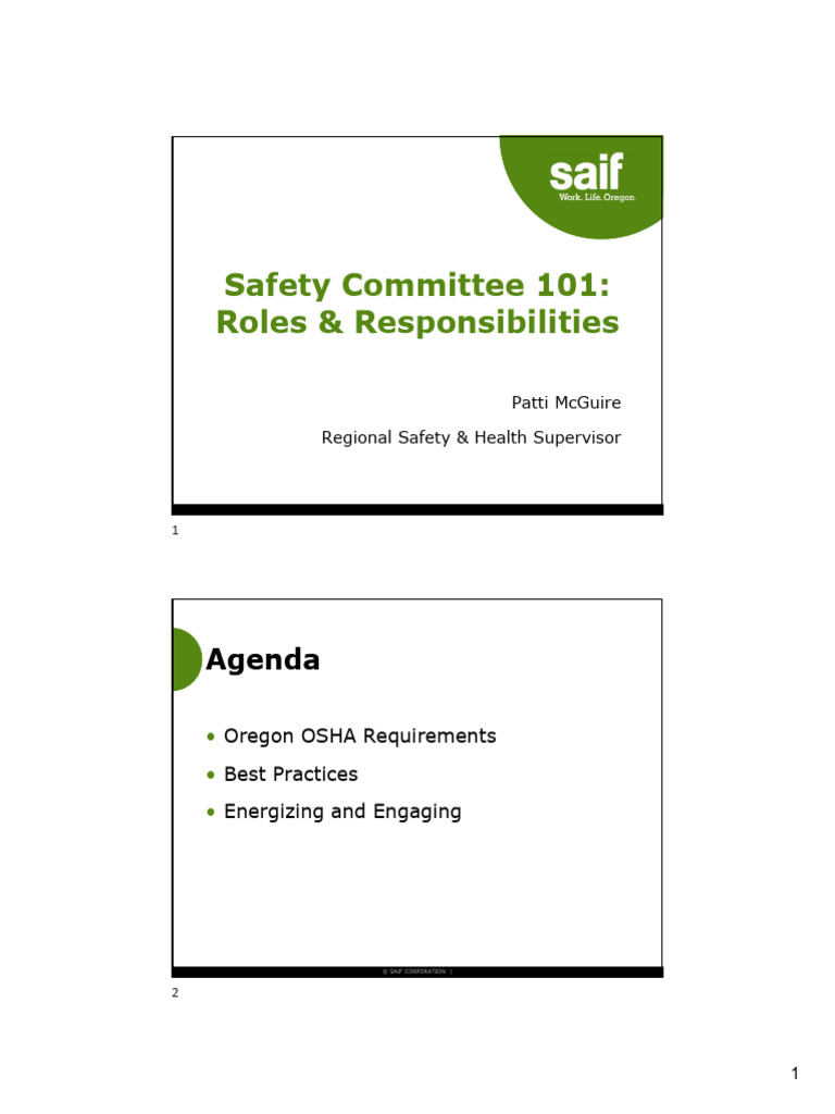 Safety Committee Roles & Best Practices | PDF | Occupational Safety And ...