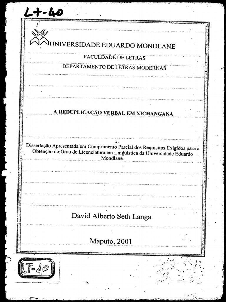 2001 - Langa, David Alberto Seth | PDF