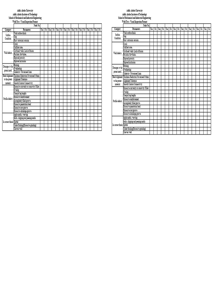 Weld Test Format2 Download Free Pdf Welding Construction