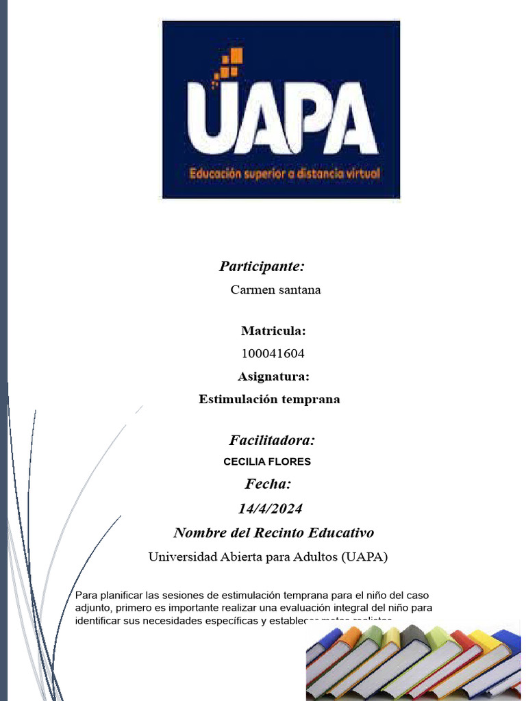 Tarea 8 Estimulacion Temprana | PDF