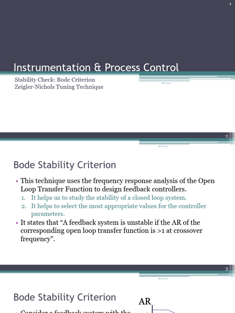 Section 5 Stability Check - Bode Criterion - ZN (with solutions ...