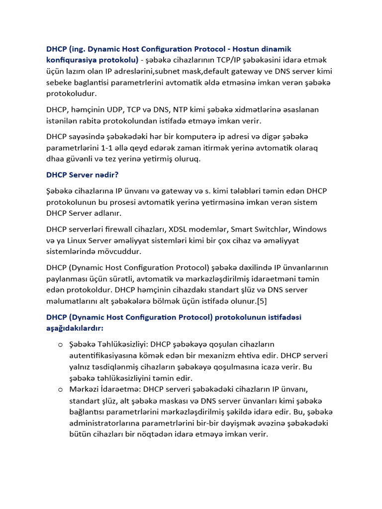 DHCP | PDF