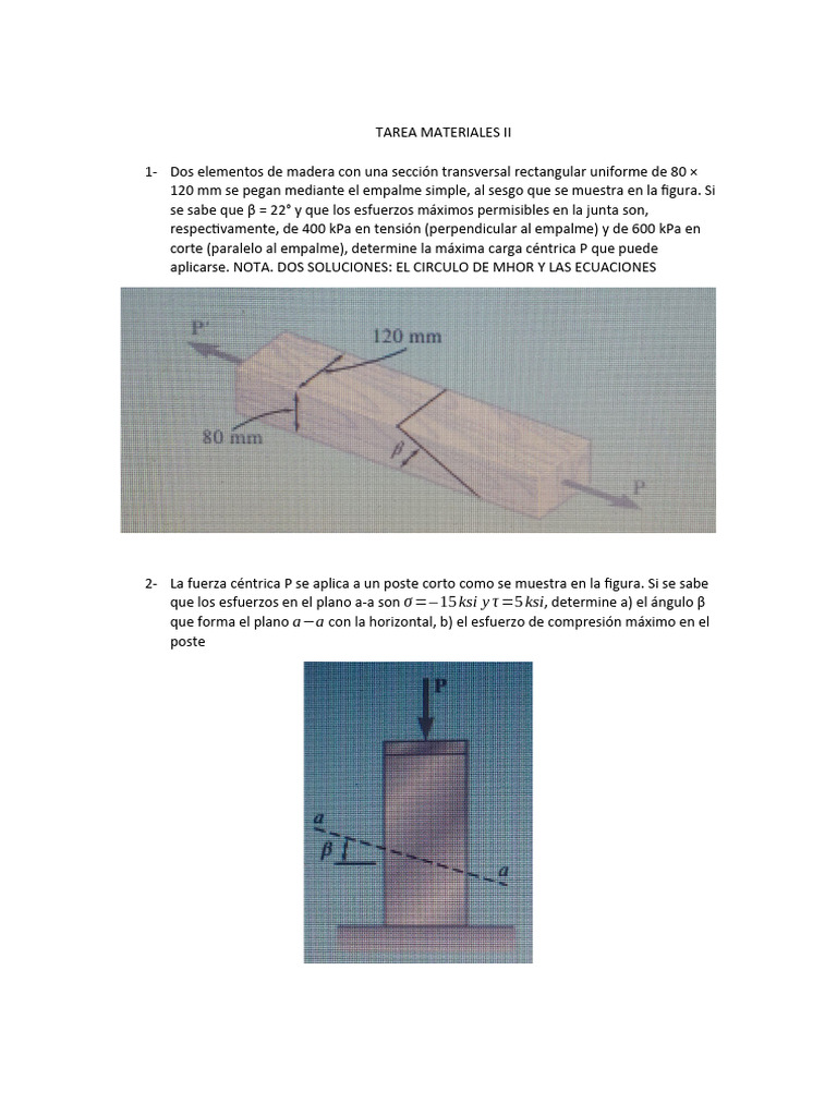 Tarea Final 1 2024 | PDF | Presión | Esfuerzo cortante