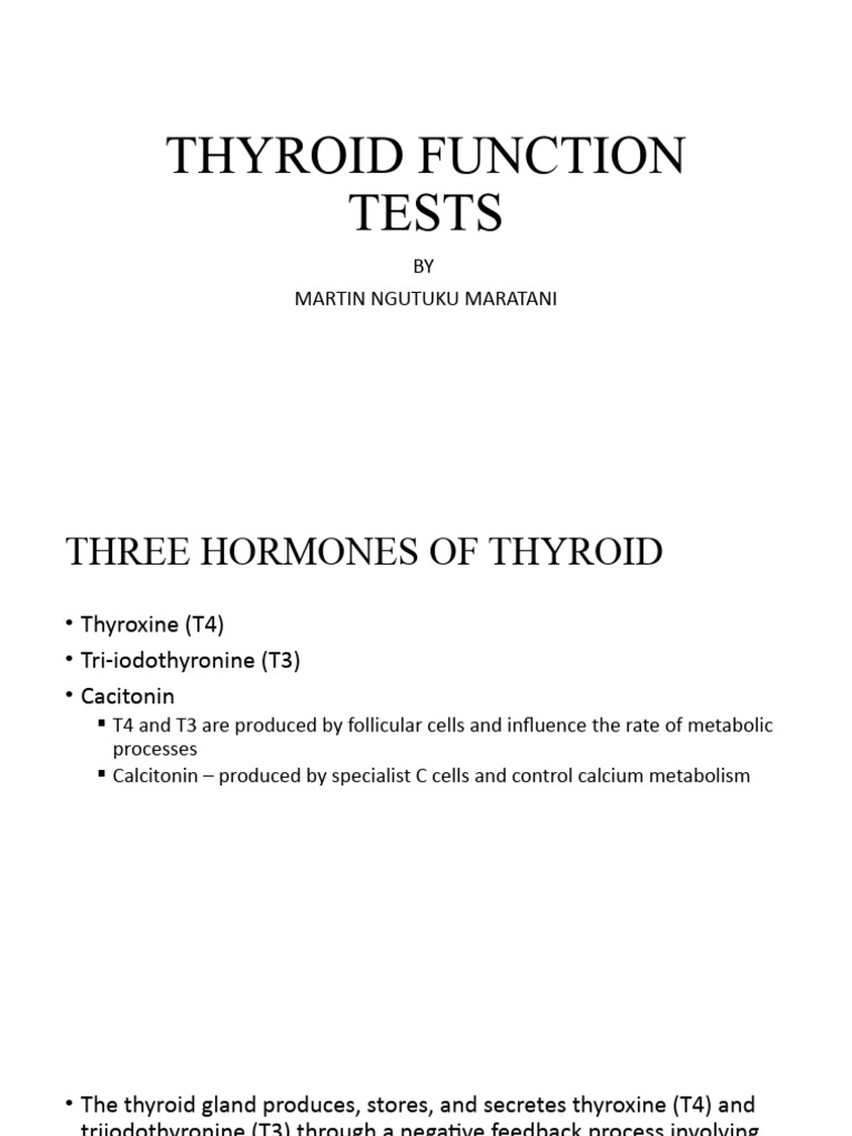 THYROID FUNCTION TESTS | PDF | Thyroid Stimulating Hormone | Thyroid