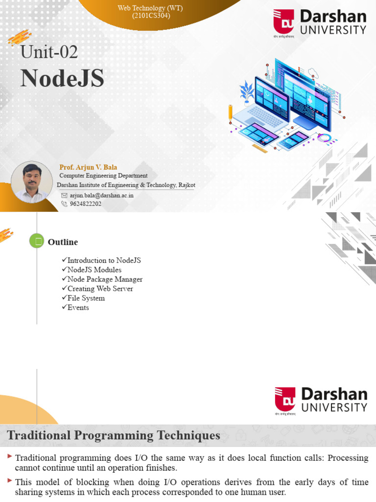 Wt Unit 2 Node Js Pdf Computer Architecture Software Development 5815