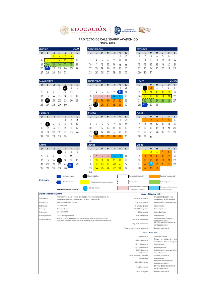 Calendario-TecNM | PDF