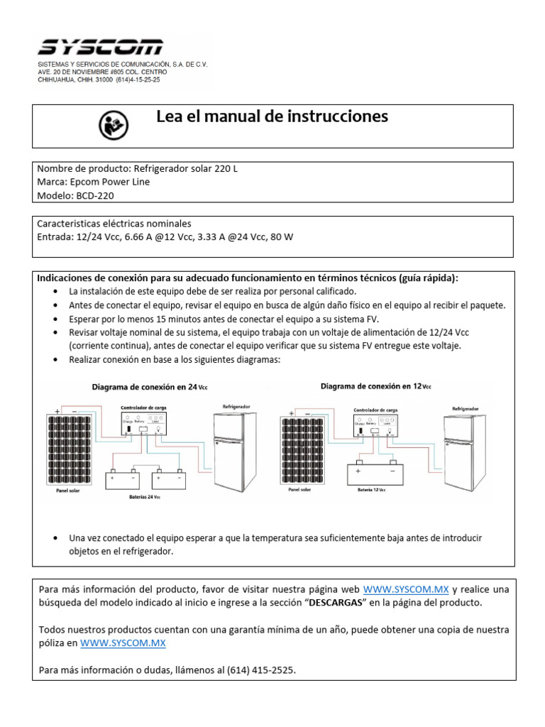 Guía rápida BCD-220 | PDF