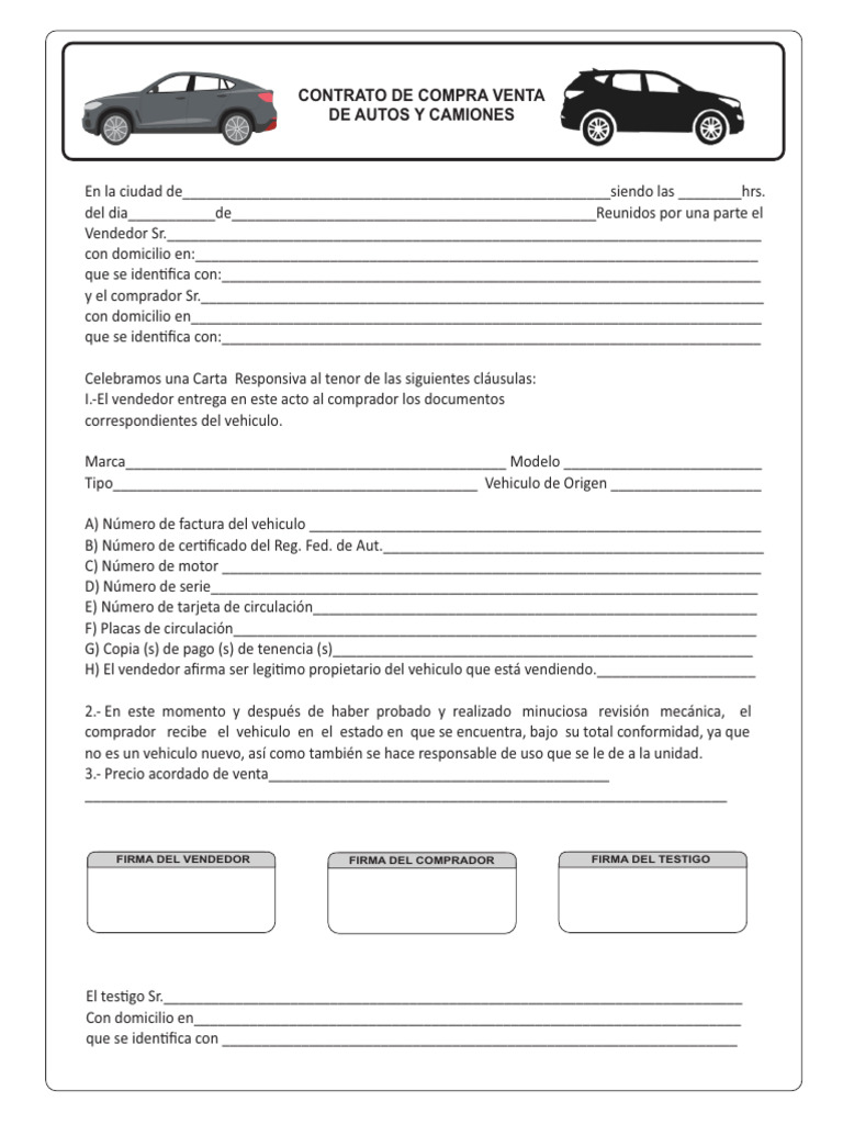Contrato de Compra de Vehículos | PDF | Tecnología