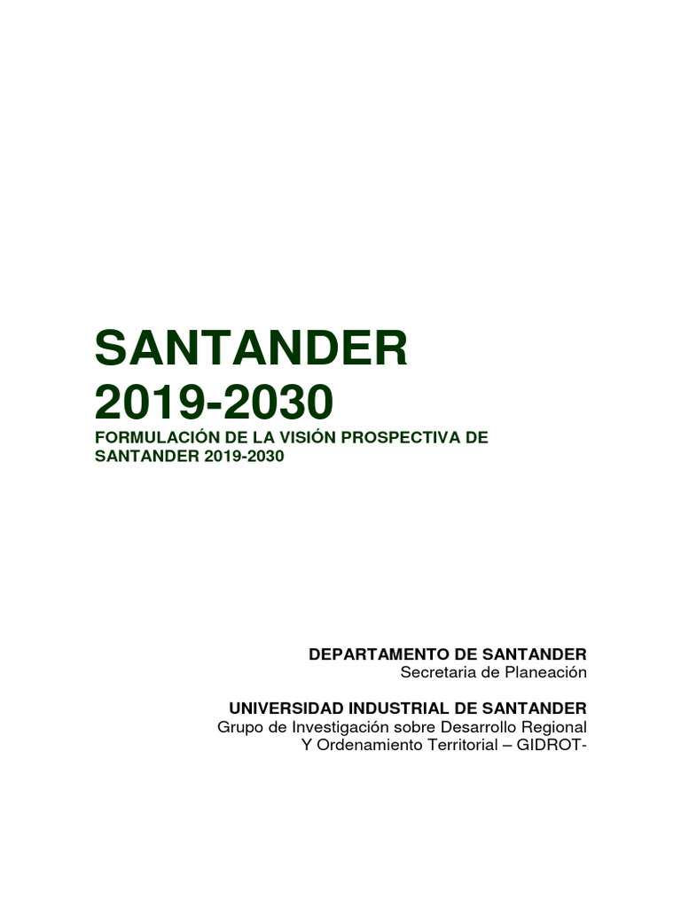 Tomo VI Documento Proceso Prospectivo-Santander | PDF | Matriz ...