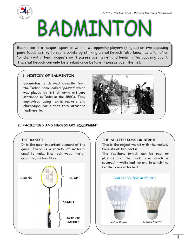 Badminton Basics and Techniques | PDF | Games Of Physical Skill | Ball ...