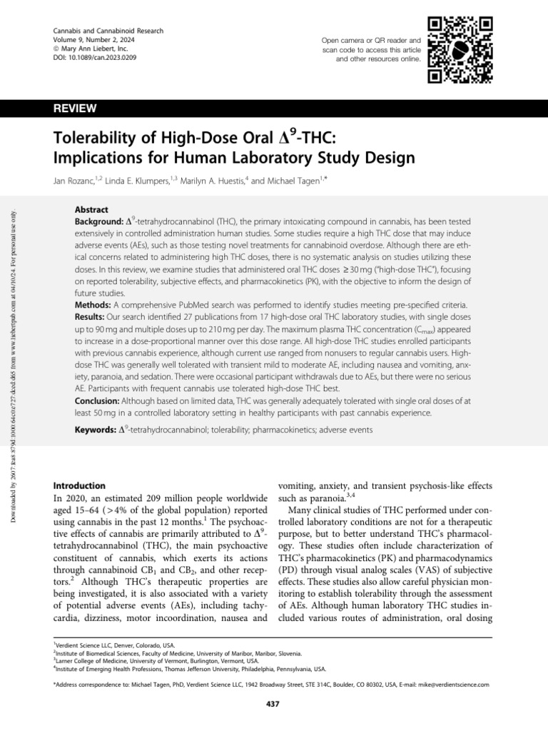 7 Rozanc-Et-Al-2024-Tolerability-Of-High-Dose-Oral-B49-Thc-Implications ...