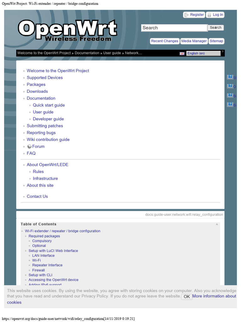 OpenWrt Project Wi-Fi Extender Repeater Bridge Configuration | PDF ...