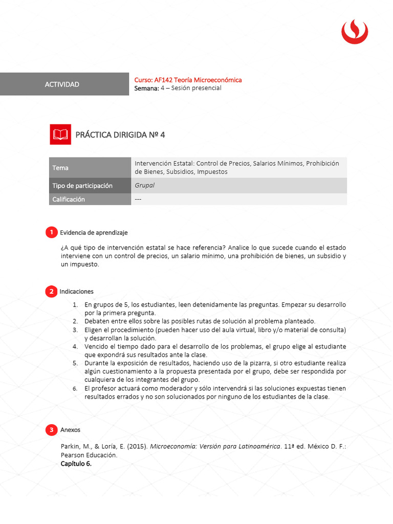 AF142 - Ficha Actividad PD4 PDF | PDF | Oferta y demanda | Oferta (economía)