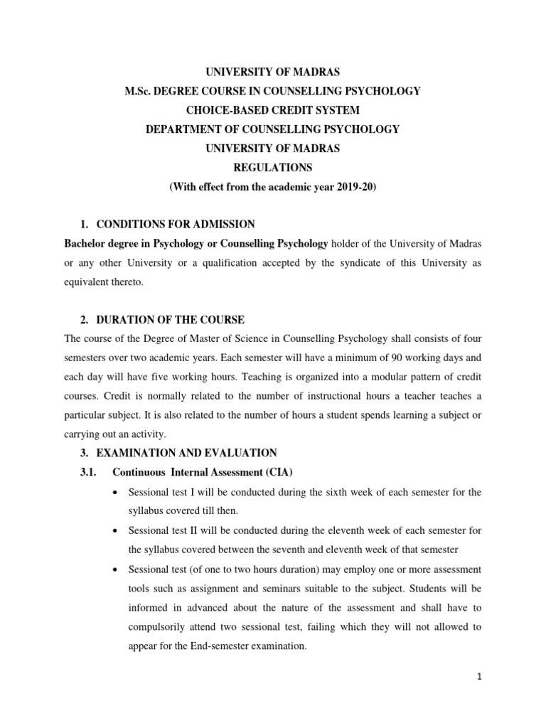 M.Sc. CP Complete Syllabus | PDF | Psychotherapy | Quantitative Research