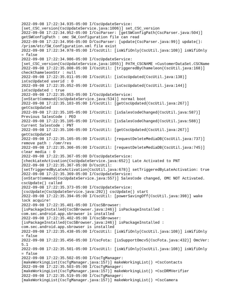 csc_update_log | PDF | Software | Computing