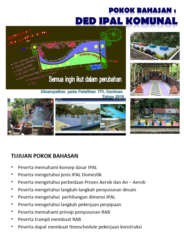 Panduan Desain IPAL Domestik dan RAB | PDF | Griya & Taman