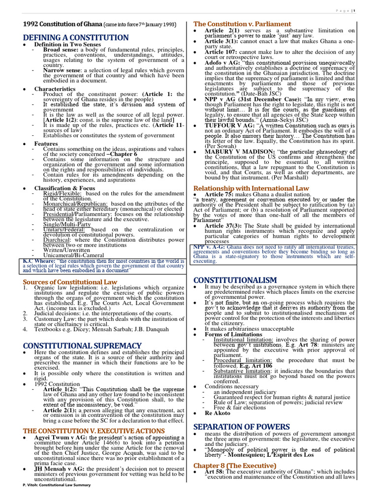 Constitutional | PDF | Constitution | Separation Of Powers