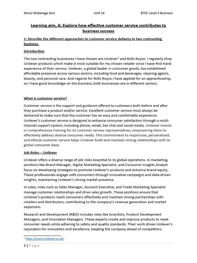 Learning Aim 1 1 | PDF | Business | Human Resources