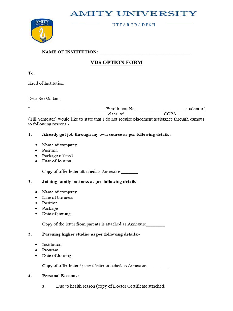 VDS FORM 2024 Batch Passed Out Students (1) | PDF
