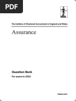 ACA - Assurance - Electronic Question Bank | PDF | Internal Control | Audit