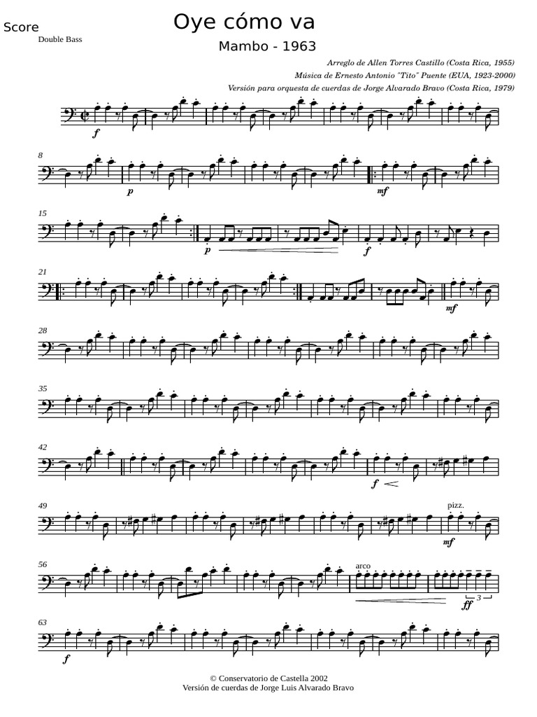 Oye Cómo Va-Bass | PDF