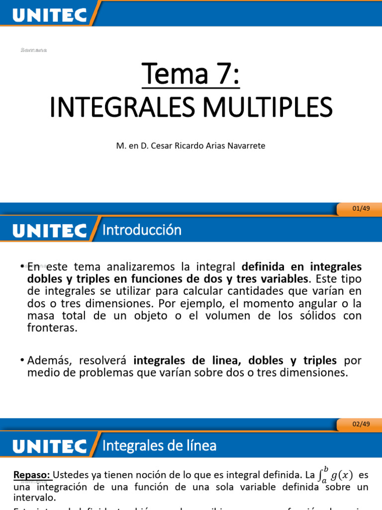 Tema 7 Integrales multiples-21-1 | PDF | Integral | Sistema coordinado
