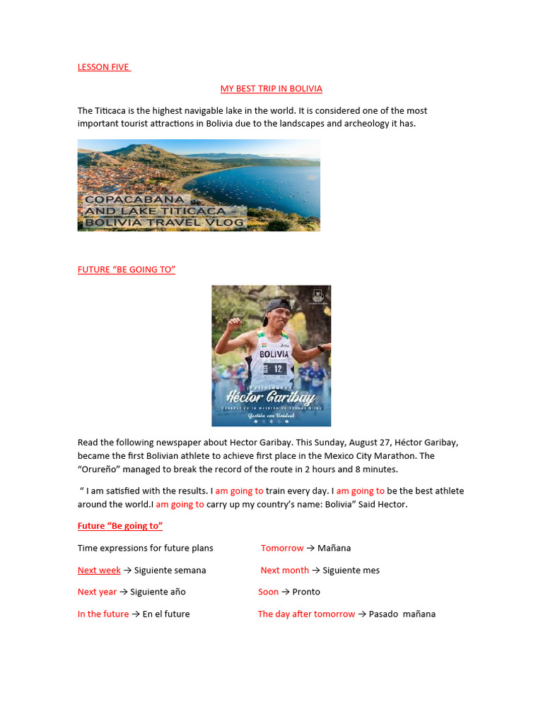 Lesson Five Fourth 2024 | Download Free PDF | Bolivia | Andes