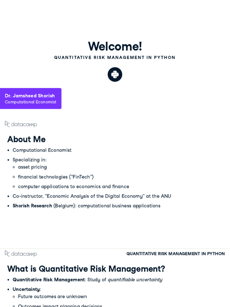 Quantitative Risk Management in Python | PDF | Modern Portfolio Theory ...