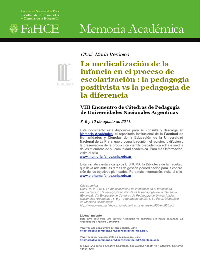 La Medicalizacion de La Infancia en El Proceso de Escolarizacion ... La Medicalizacion de La Infancia en El Proceso de Escolarizacion ...