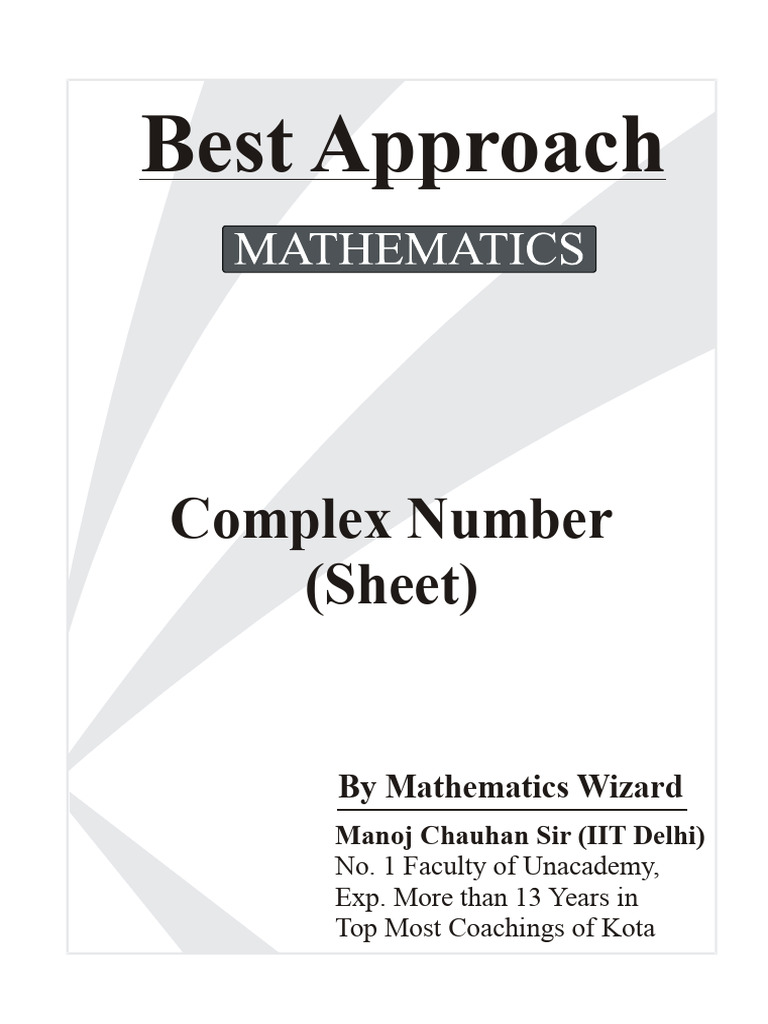 12complex Numbers Sheet | PDF | Complex Number | Elementary Geometry