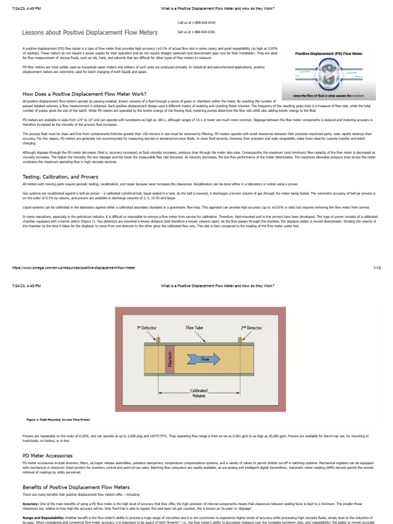 What Is A Positive Displacement Flow Meter and How Do They Work | PDF | Flow Measurement | Pump