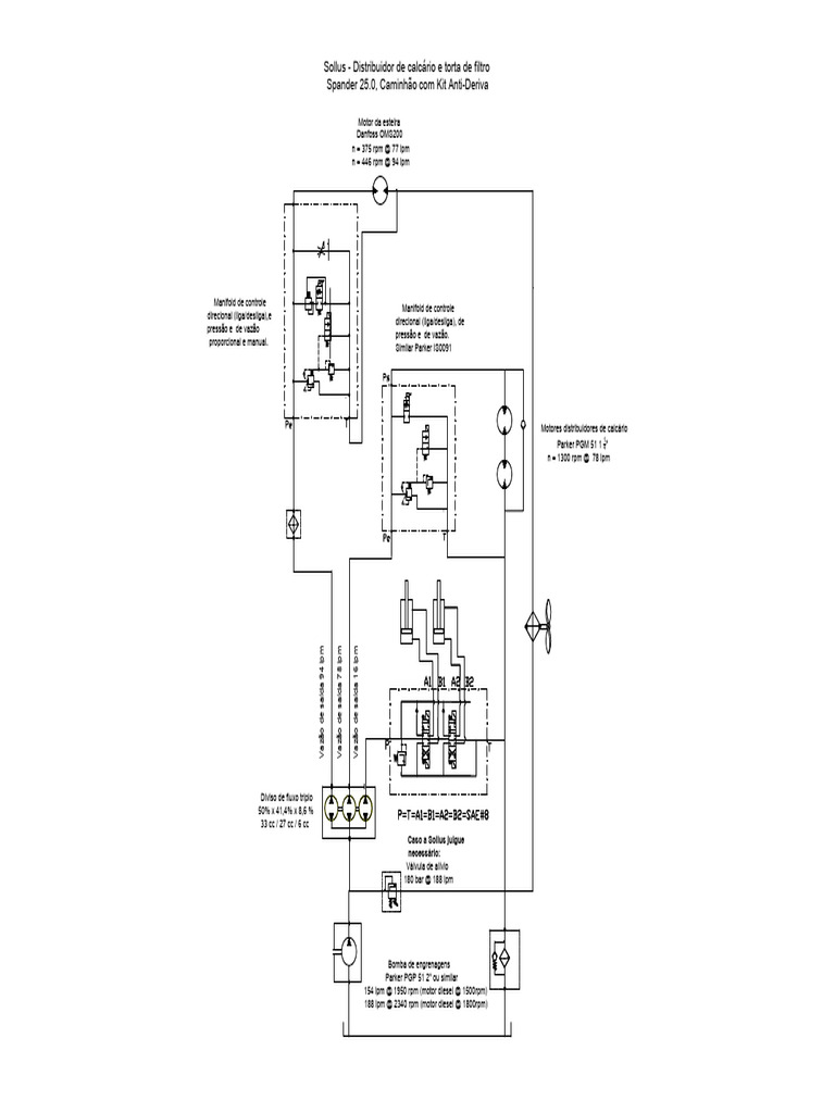 ESQUEMA HIDRÁULICO, Bomba Simples, Divisor Triplo, Rev1A-Model | Download grátis PDF ...