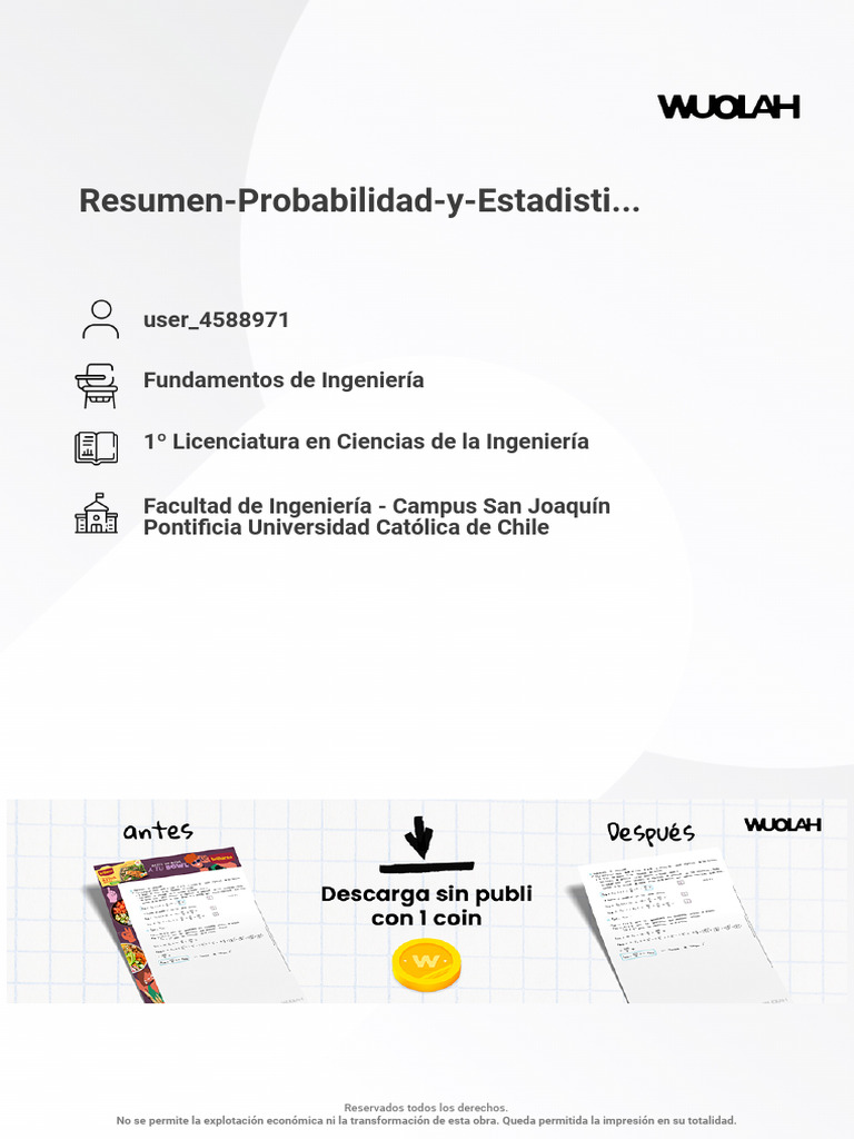 Resumen Prob Parte 1 | PDF | Conceptos matemáticos | Matemáticas Aplicadas