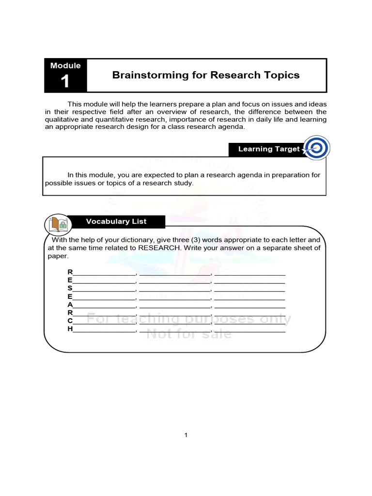 3IS Q3 Module 1 - 0224 | PDF | Qualitative Research | Quantitative Research