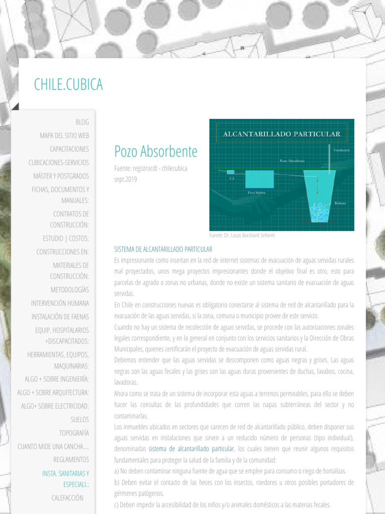 Pozo Absorbente - Chilecubica | PDF | Tanque séptico | Aguas residuales