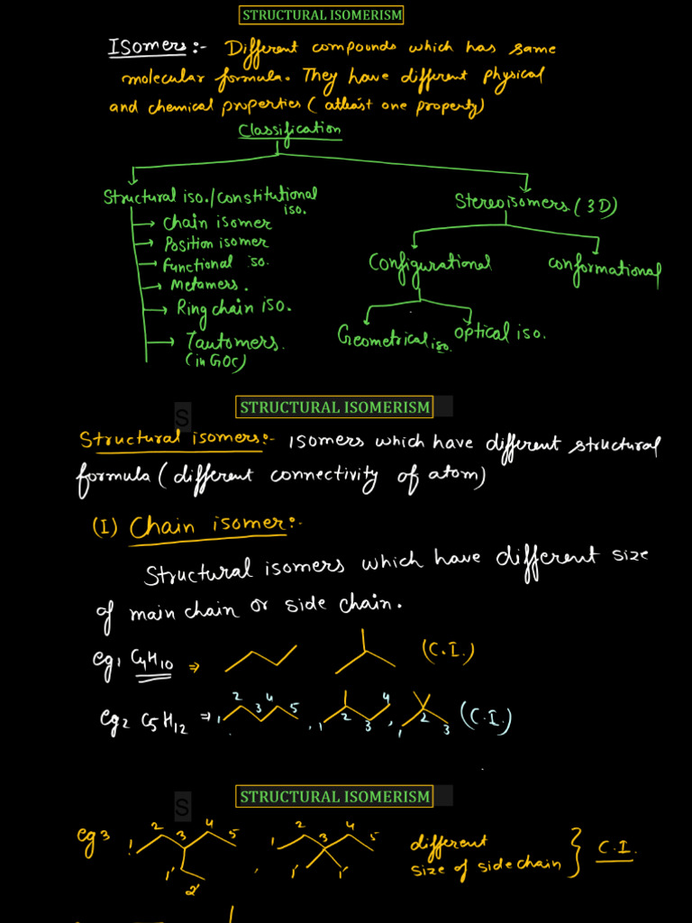 Iupac Lec 10 (Structural Isomerism L1) | PDF