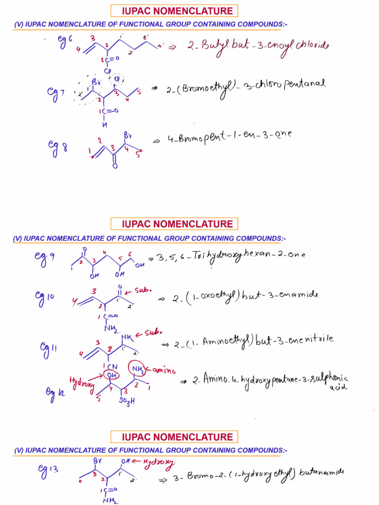 Iupac Nomenclature Lec 7 (Functional Group) | PDF