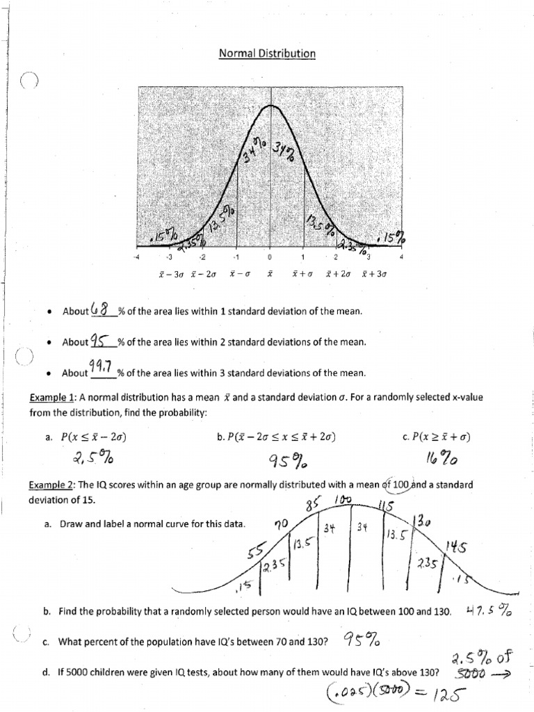 normal distribution key | PDF