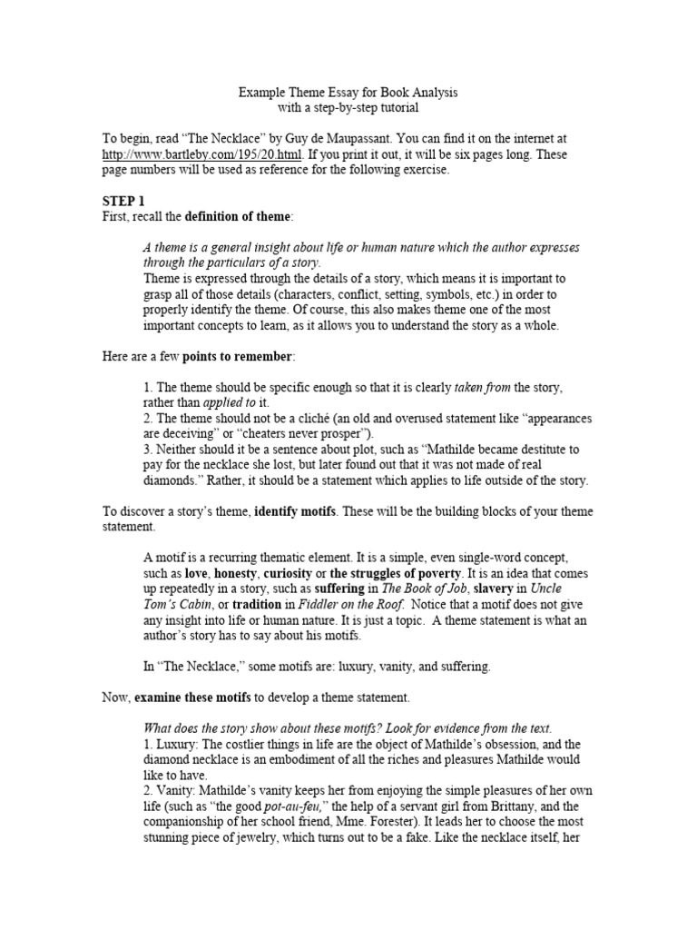 Example Theme Essay | PDF