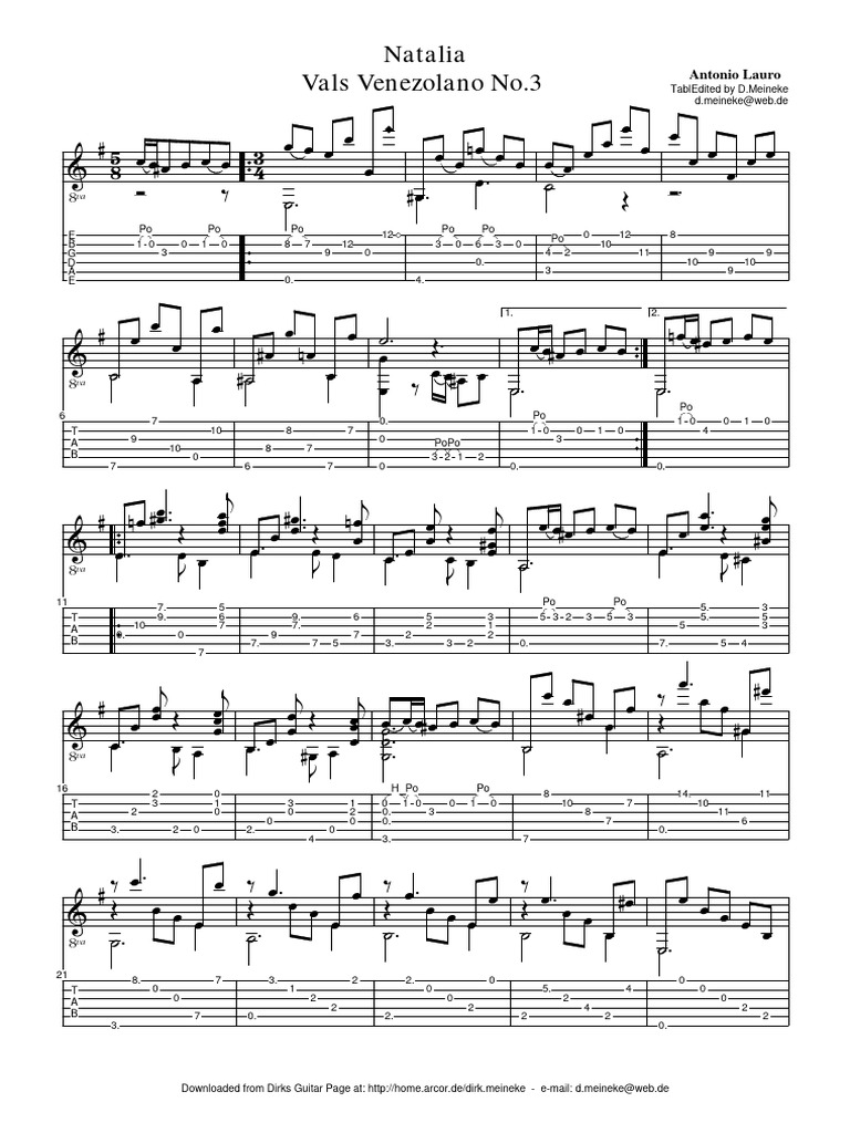 Natalia Vals Venezolano Nº 3 | PDF