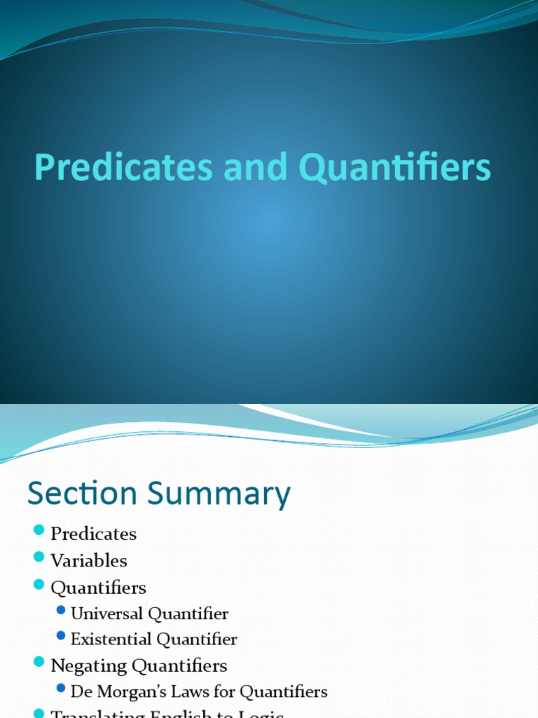 LEct 6 | PDF | Proposition | First Order Logic