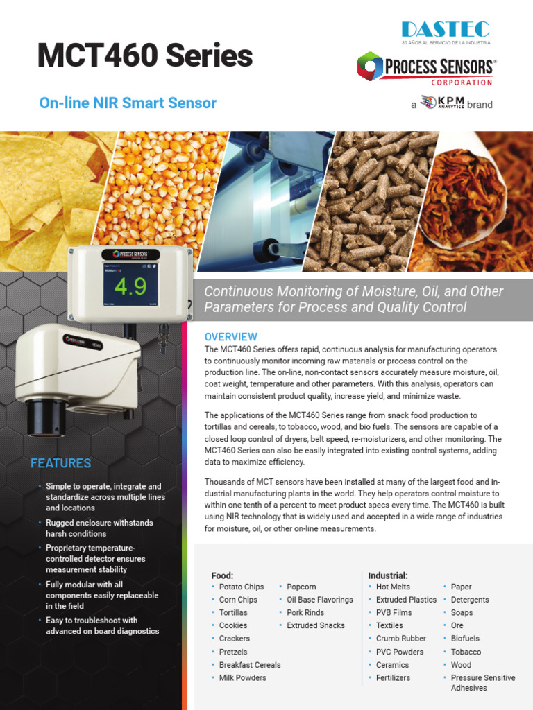 Sensor Nir MCT 460 Datasheet - v1.2 | PDF