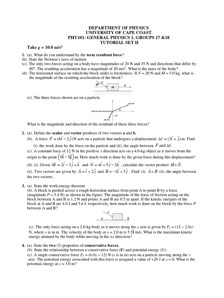 Tutorial 2 | Download Free PDF | Force | Collision