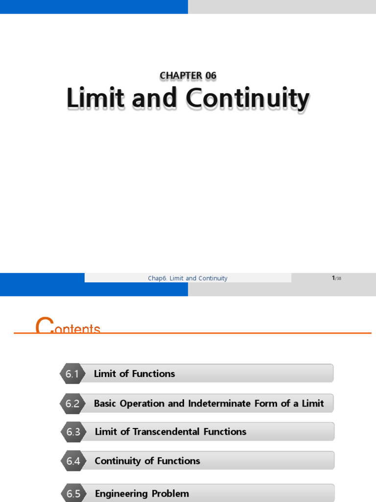 Chap6 Limit And Continuity Pdf Limit Mathematics Continuous Function