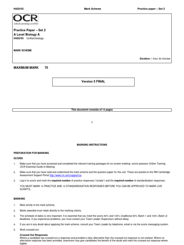 H420 - 03 Unified Biology MS | PDF | Leaf | Action Potential