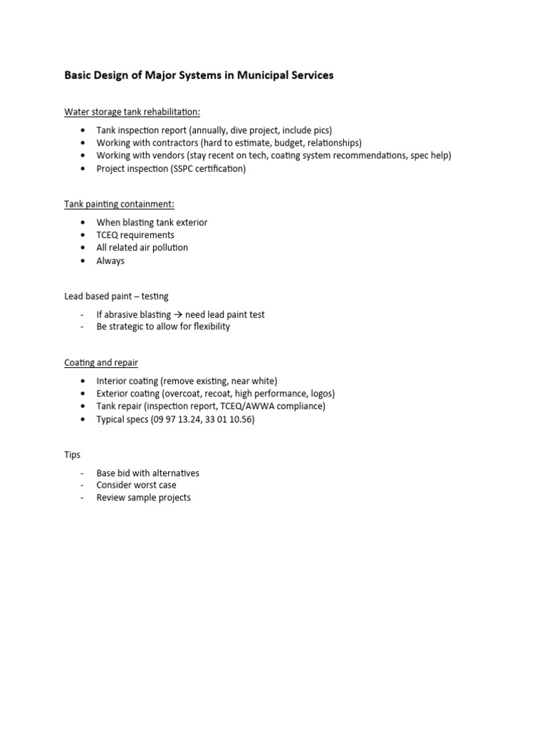 Municipal Water System Design Guide | PDF
