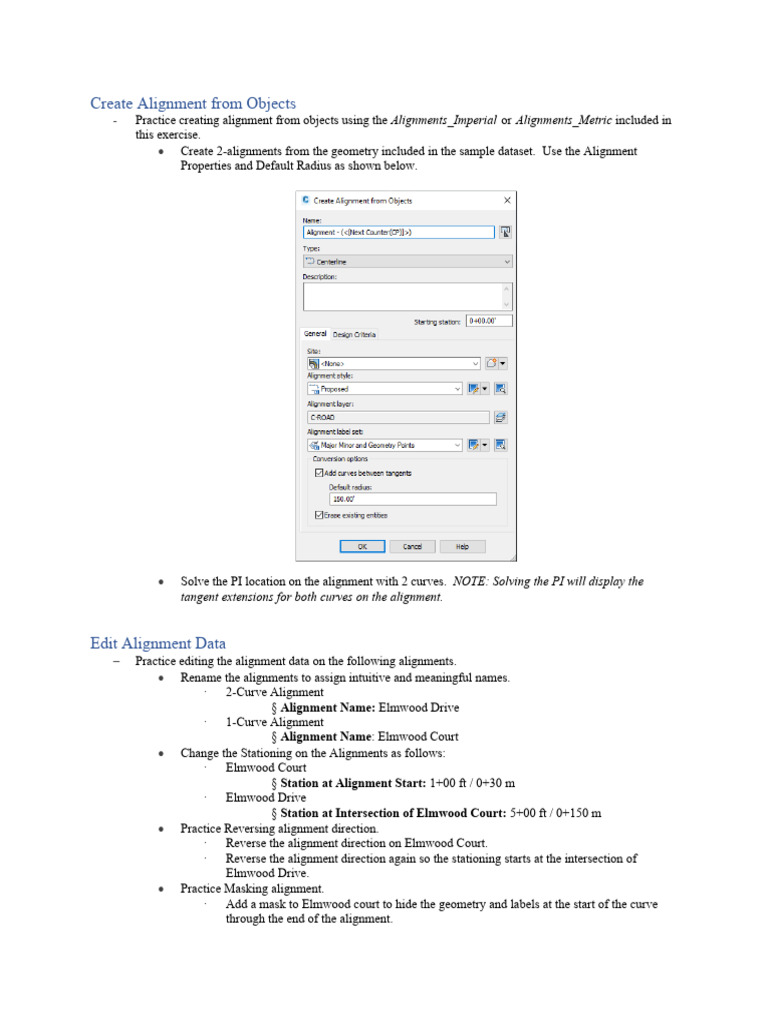 CAD - Alignments | PDF | Geometry