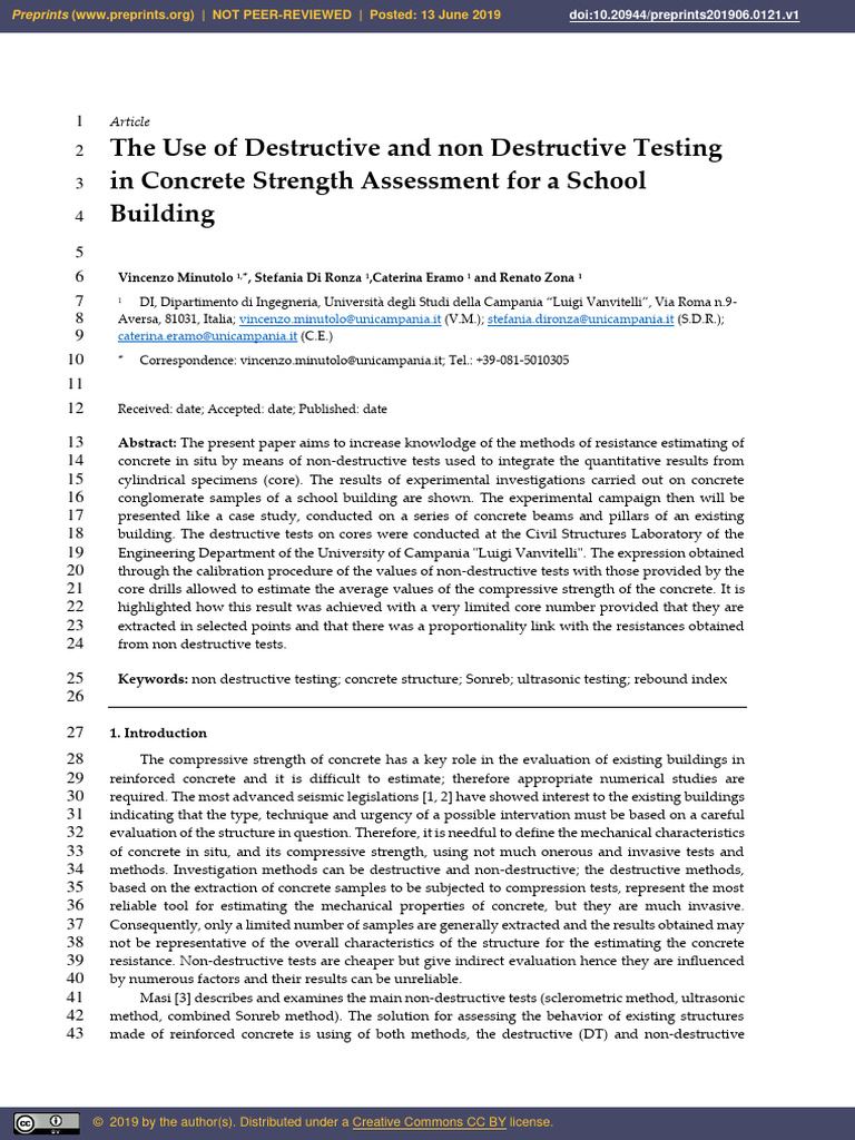 Concrete Testing Methods for Schools | PDF | Standard Deviation ...
